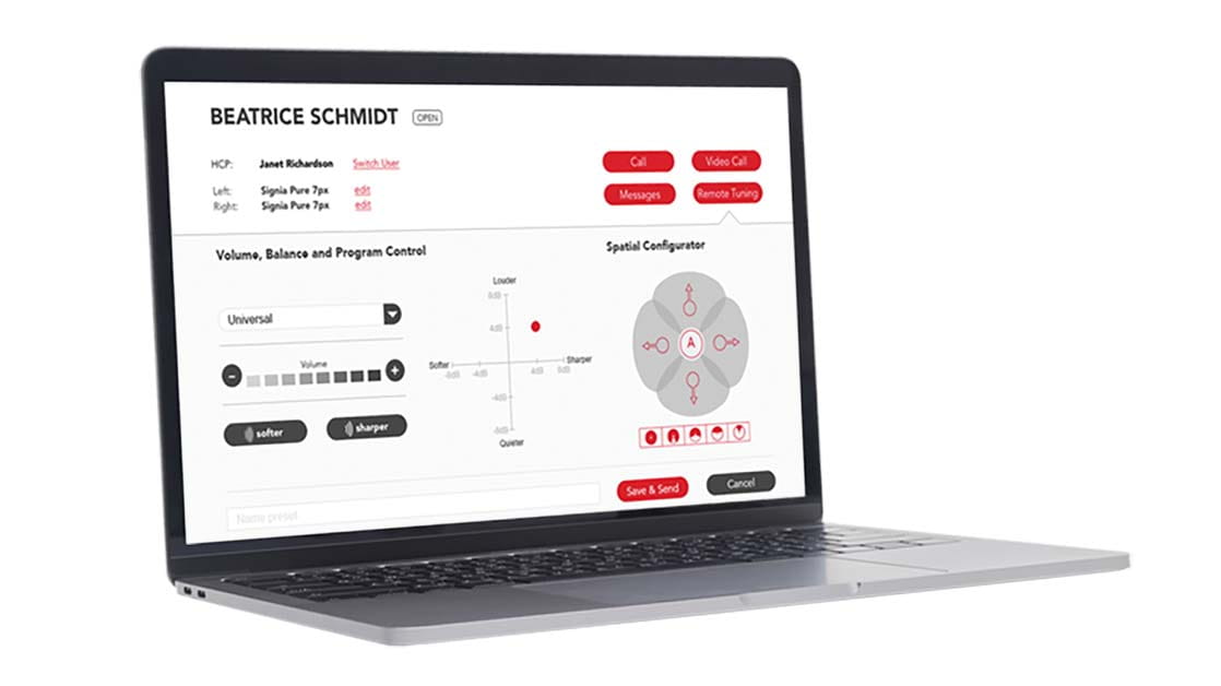 Styletto AX rechargeable hearing aids in award-winning SLIM-RIC design
